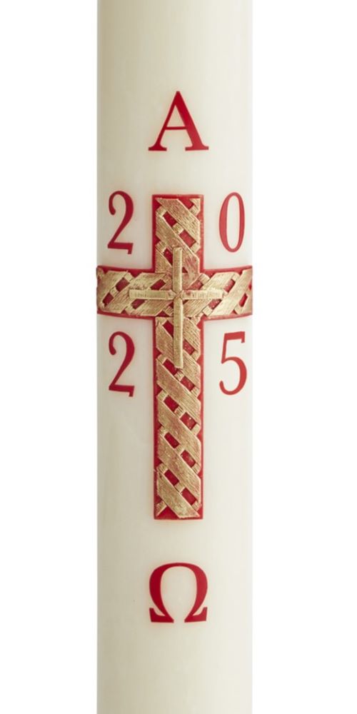 Cierge pascal Croix Broderie - Décor finement travaillé #Réf 12 ...