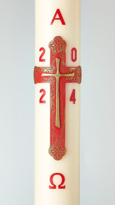 Cierge Pascal Croix Trinité - Réf.13 Nouveauté 2024 | Ciergerie ...