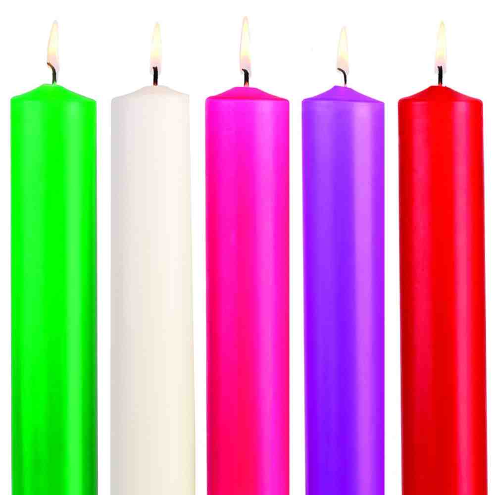 Cierges bougies pour l'Avent - 5 coloris liturgiques aux choix ...