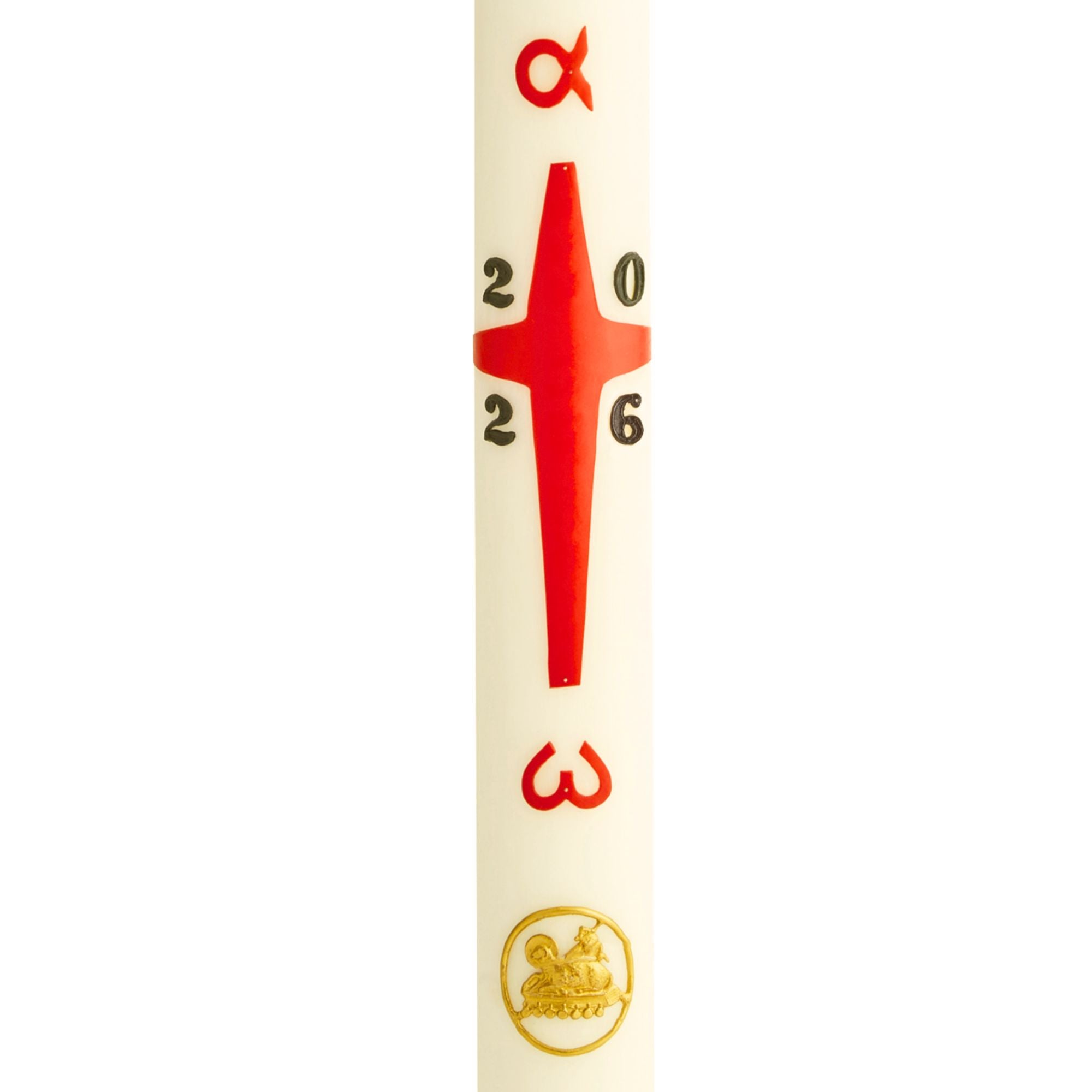 Cierge Pascal décor Croix Relief - cire classique ou abeille #Réf 10 ...